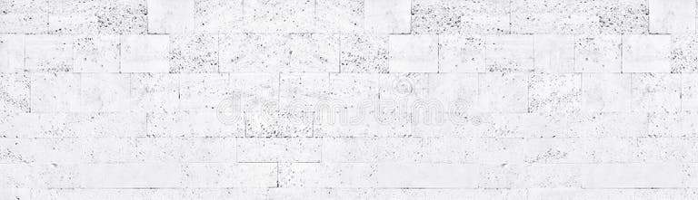 White Tuff Brick Wall Wide Texture. Whitewashed Rough Stone Block ...