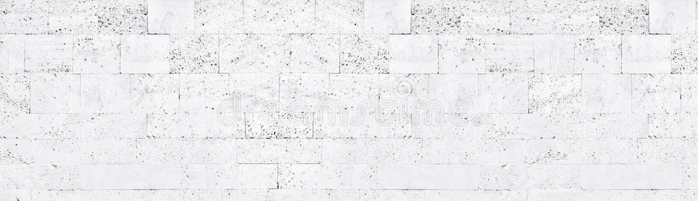 White Tuff Brick Wall Wide Texture. Whitewashed Rough Stone Block ...