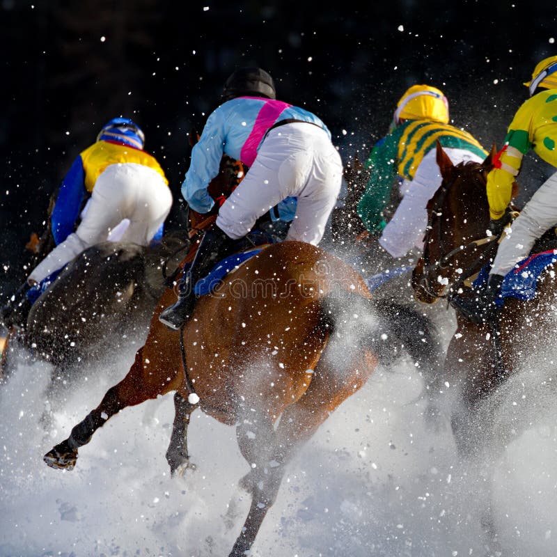 White Turf stock photo. Image of racer, pole, jockeys - 164994668