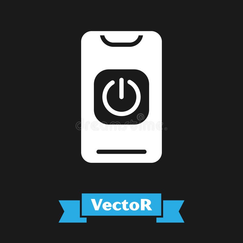 Black Turn Off Robot from Phone Icon Isolated on White Background ... Black Turn Off Robot from Phone Icon Isolated on White Background ...
