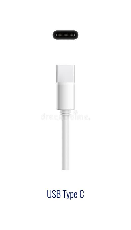 White Type-C Composition stock vector. Illustration of portable - 211824683