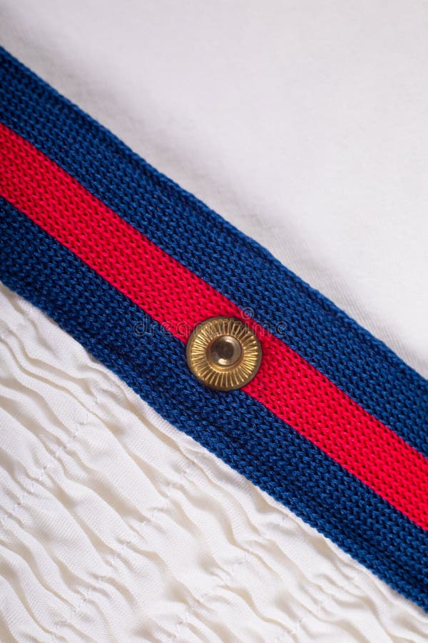 White Type of Cloth that Shows the Stitching and Button for Background ...