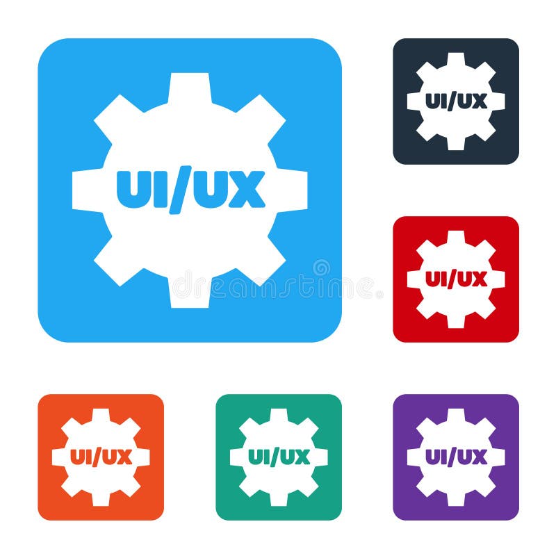 White UI or UX Design Icon Isolated on White Background. Set Icons in ...