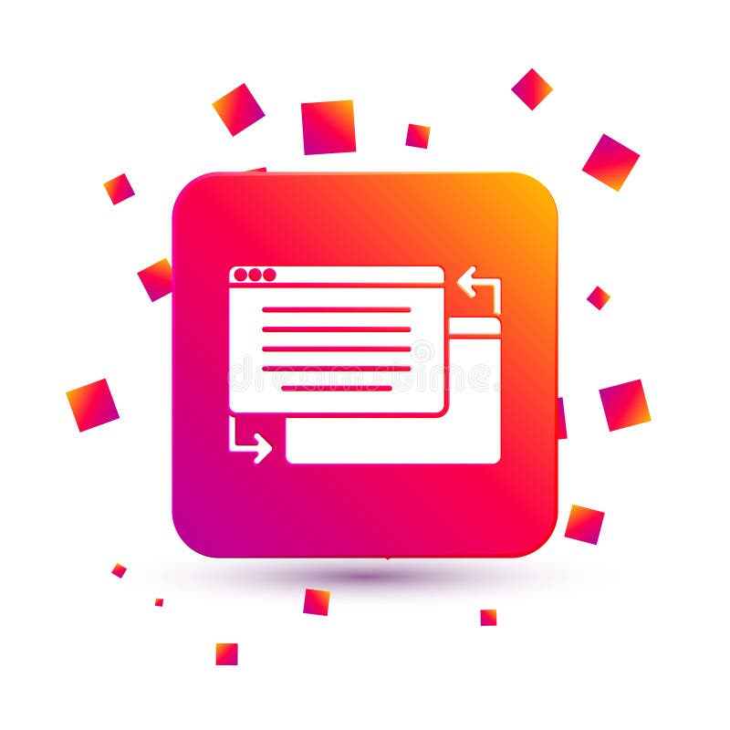 White UI or UX Design Icon Isolated on White Background. Square Color ...