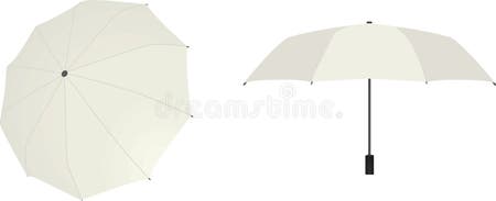 White umbrella, side view stock vector. Illustration of season - 142375551