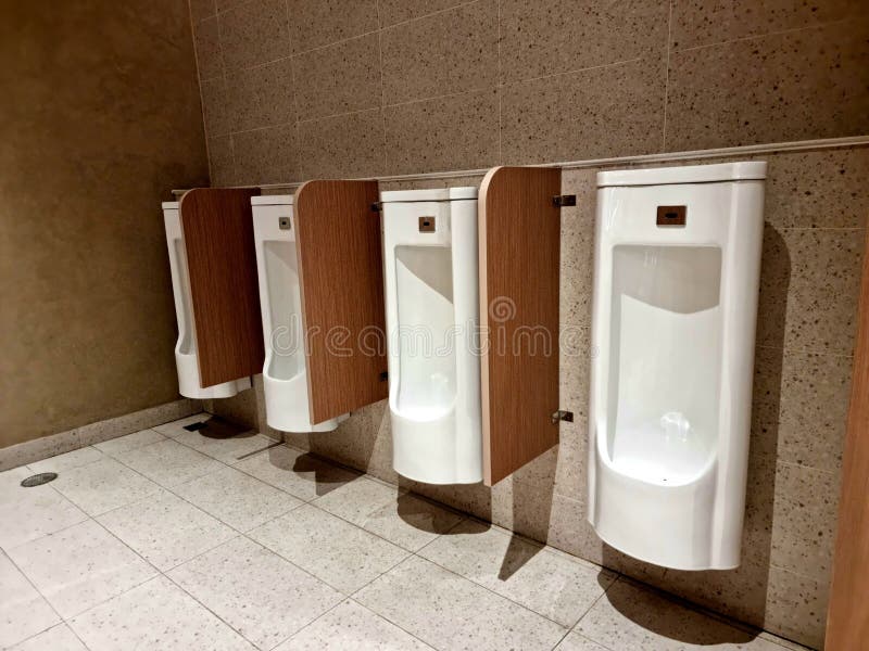 White Urinal Room in Men S Restroom Background Image Texture Material ...
