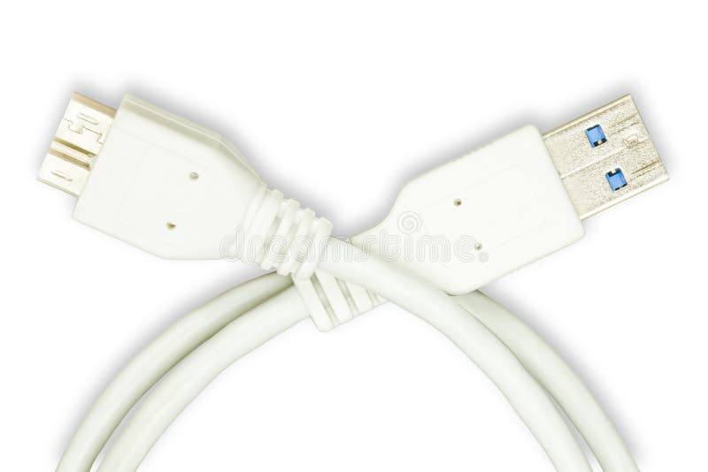 White USB cable stock photo. Image of objects, white - 80872080