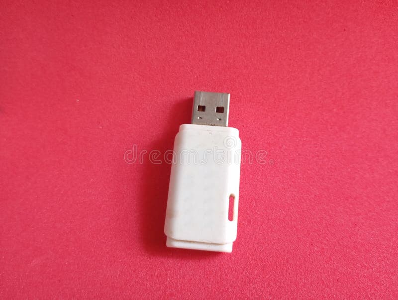 White USB Flash Drive. Data Storage Device. Portable Digital Memory ...