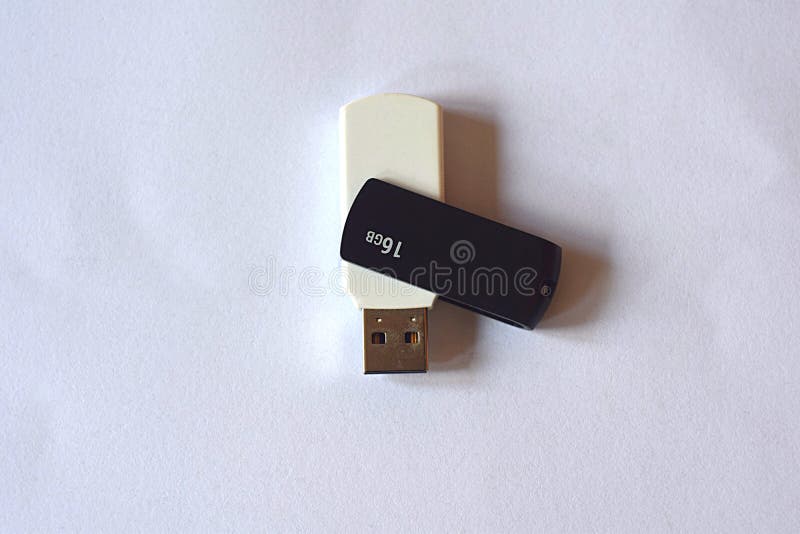 White USB Flash Drive on a Light Background Stock Photo - Image of ...