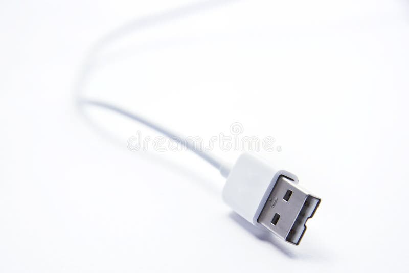 White usb jack stock photo. Image of connect, apple, closeup - 14943516