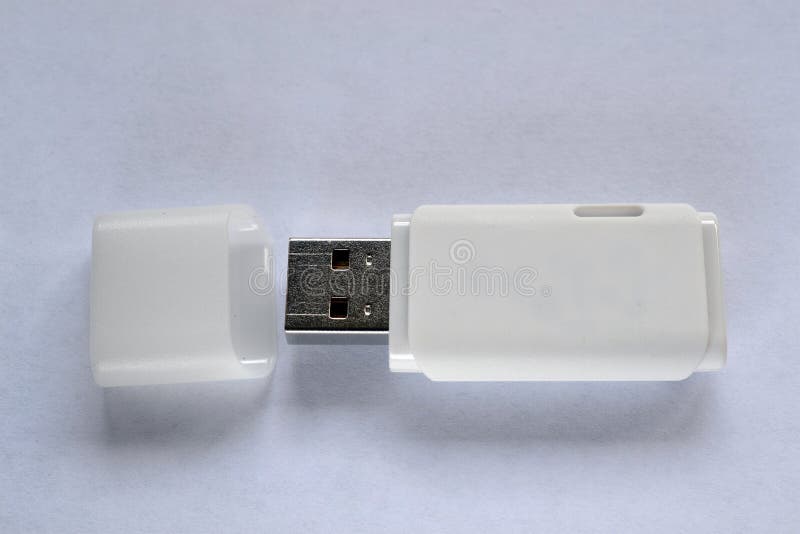 White USB on white stock image. Image of tabletop, external - 91513745