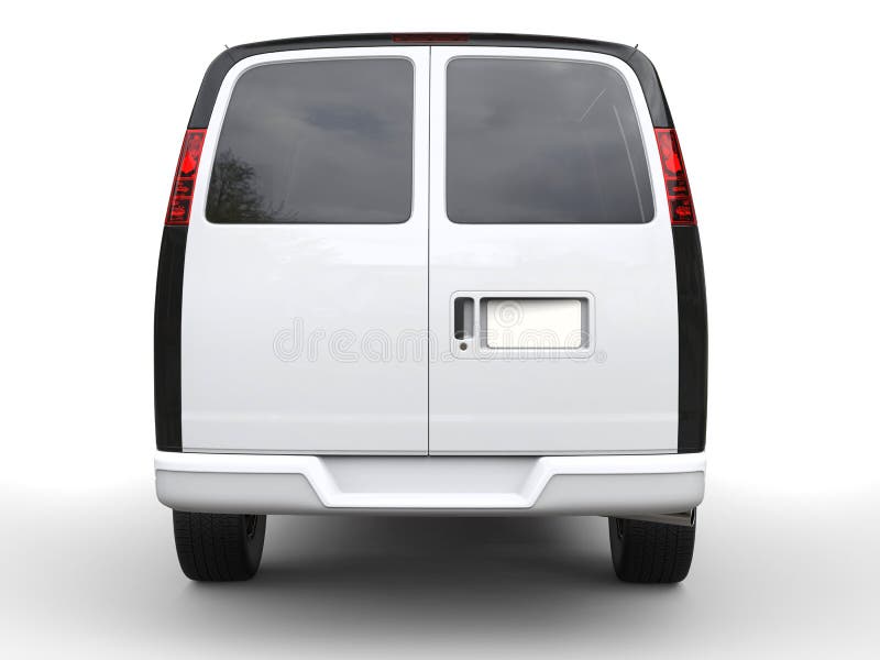 White van backdoor view stock illustration. Illustration of transport ...