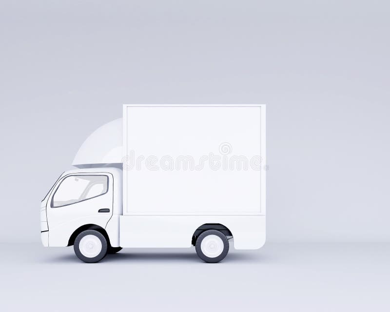 Modern White Minivan on White Background. 3d Rendering Stock Photo ...