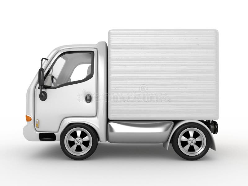 White Van isolated stock illustration. Illustration of single - 22496905