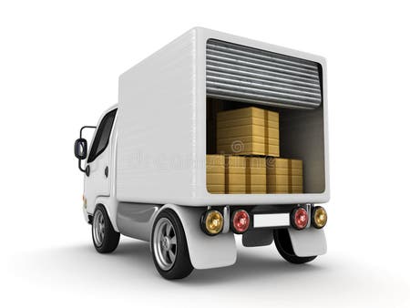 White Van isolated stock illustration. Illustration of single - 22496905