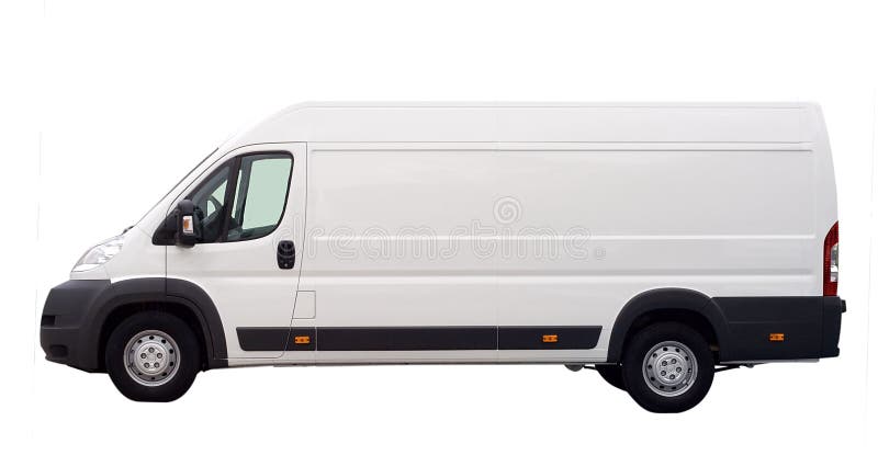 White van isolated stock photo. Image of distribution - 5067054
