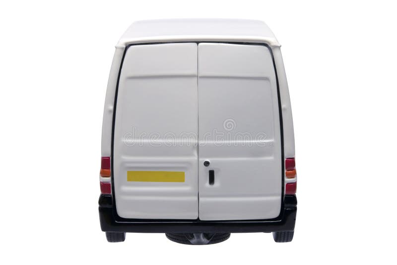 White van rear stock photo. Image of path, transit, branding - 6268030