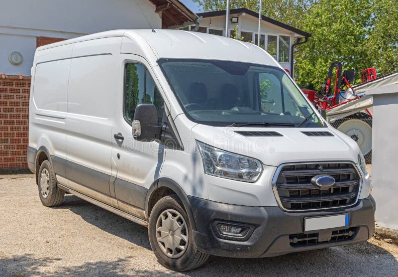 White Van Transport stock image. Image of europe, white - 279609743