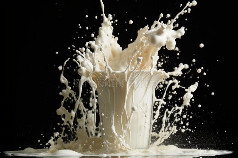 White Vanilla Milk Splash. Generate Ai Stock Illustration ...