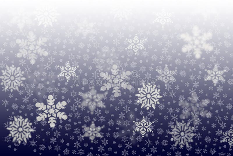 White Various Snowflakes on Blue Faded Background, Wallpaper Stock ...