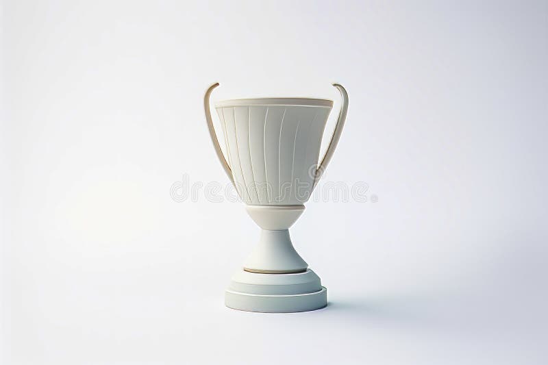 White Vase with Curved Top on White Surface. Generative AI Stock ...