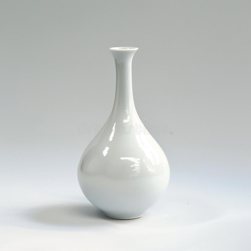 White Vase Isolated on White Background, Side View of Vase Stock ...