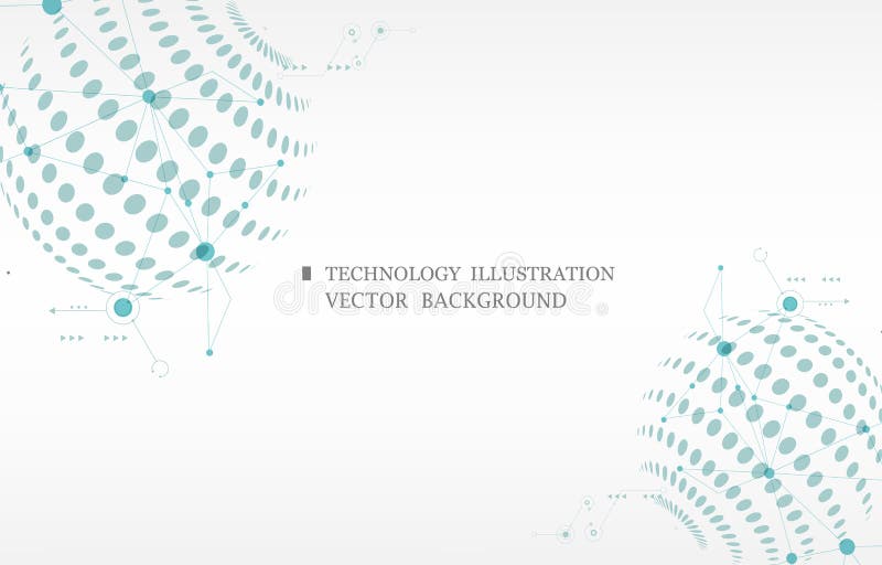 White Vector Backgrounds Abstract Technology Concept.spheres with World ...
