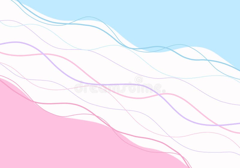 White Vector Background Pink and Blue Wave Pattern There are Thin Pink ...