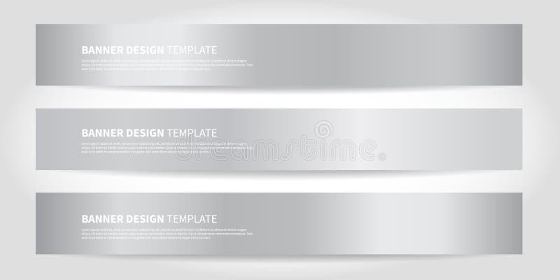 White Vector Banners with Abstract Beautiful Blue Background. Website ...