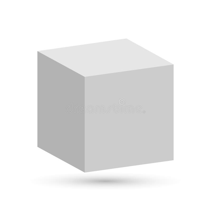 White Vector Cube. Vector Illustration Stock Vector - Illustration of ...