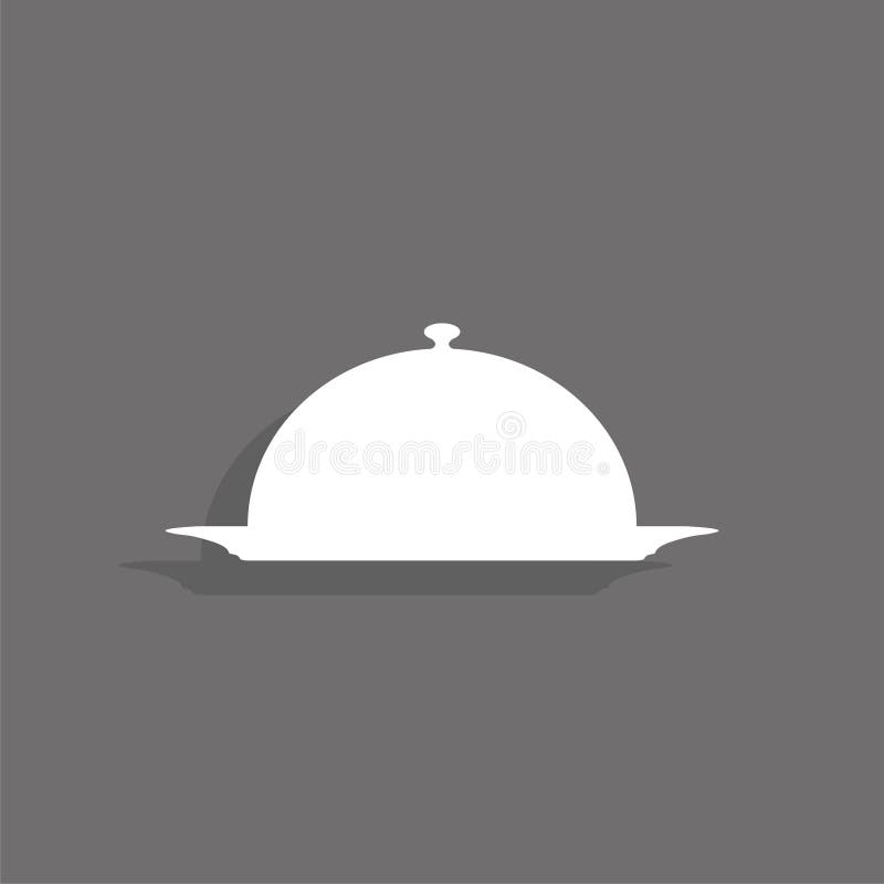 The Dish is Covered with a Lid. Vector Icon Stock Illustration ...