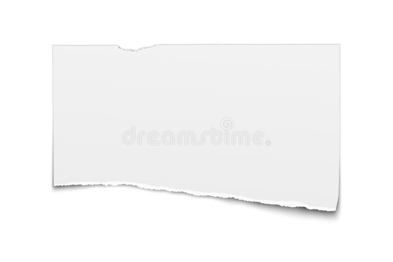Vector Oblong Snatched Hole in White Sheet of Paper from Left Side To ...