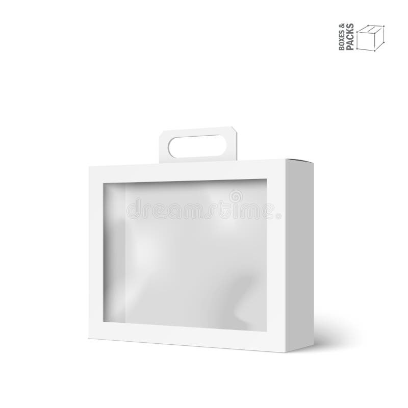 White Vector Product Package Box with Window Stock Vector ...