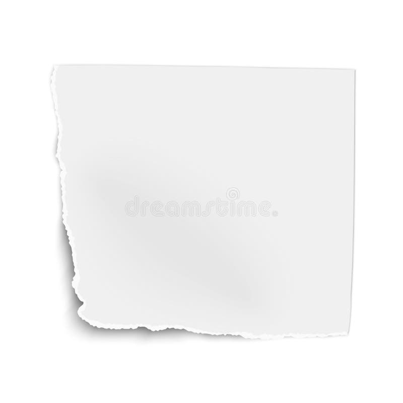 White Vector Square Paper Tear Isolated on White Background Stock ...