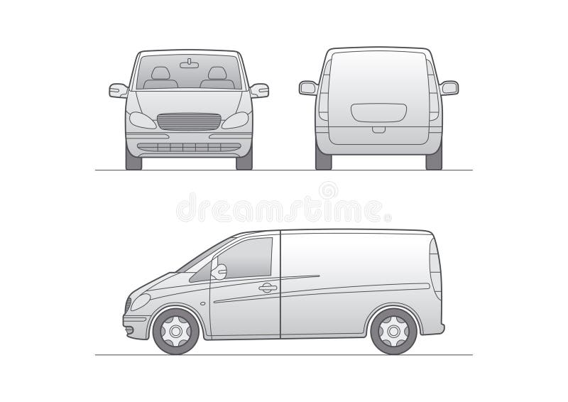 Delivery Van Isolated Vector Stock Vector - Illustration of clip ...