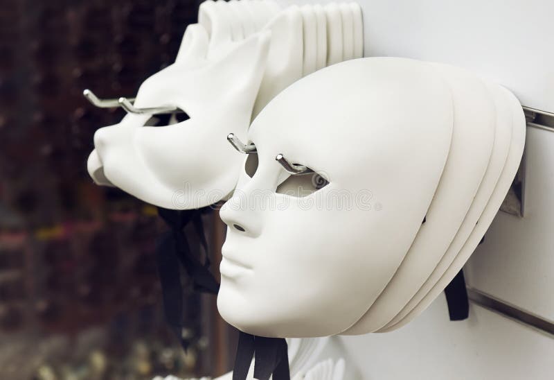 White Venice masks stock photo. Image of identity, decoration - 73047060