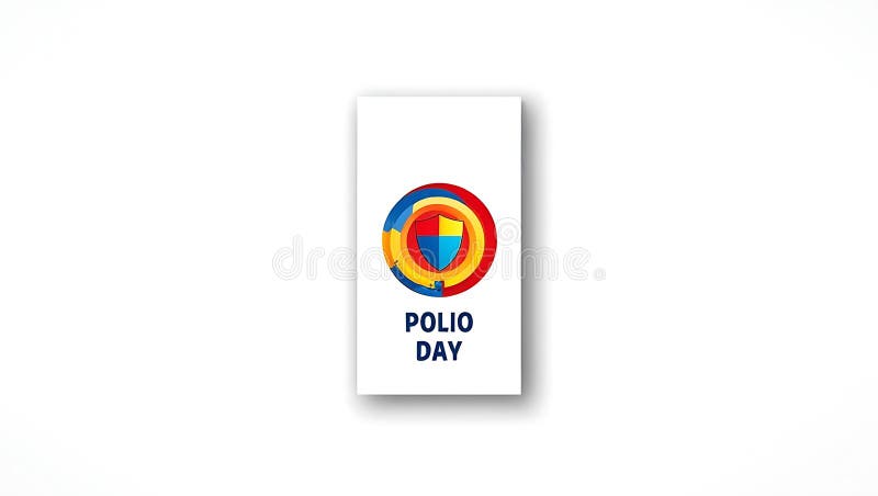 Polio Day Banner with Shield Logo Stock Illustration - Illustration of ...