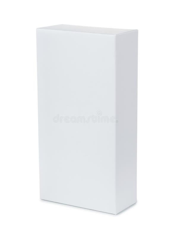 White Vertical Blank Product Box Stock Image - Image of packaging ...