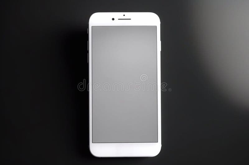 White Vertical Smartphone Screen.White Phone Mockup Stock Illustration ...