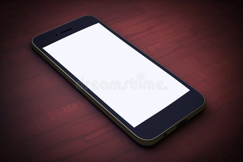 White Vertical Smartphone Screen.White Phone Mockup Stock Illustration ...