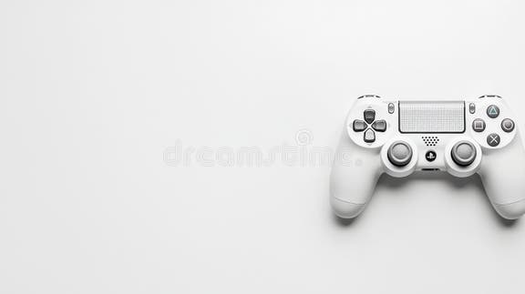 White Video Game Controller on White Background Stock Illustration ...