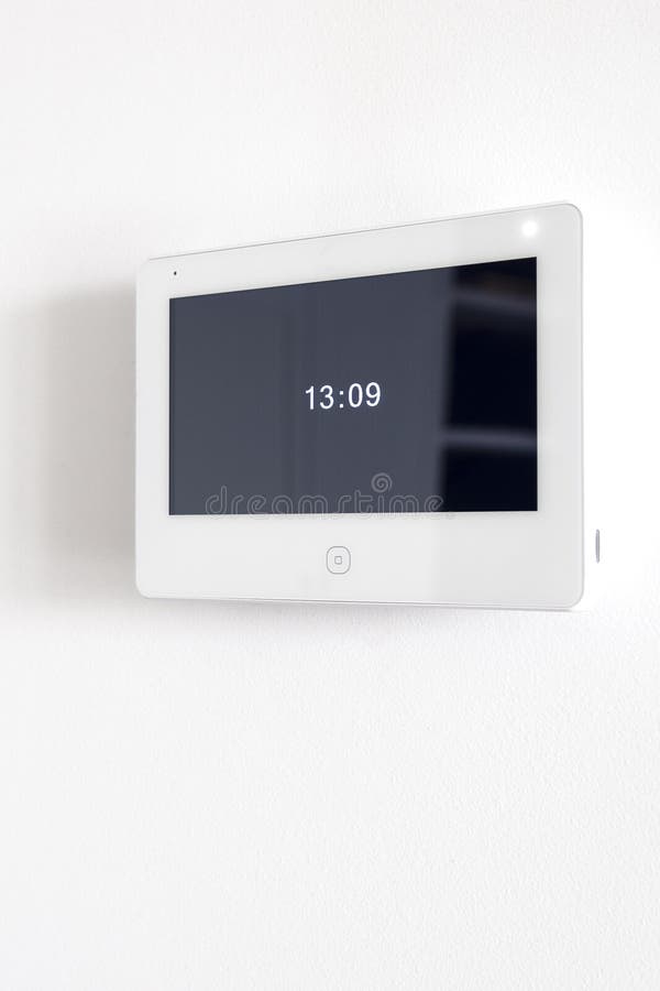 A White Video Intercom Screen on a White Apartment Wall Stock Image ...