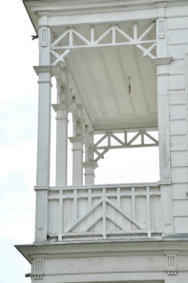 White villa balcony stock photo. Image of fences, balcony - 22859612