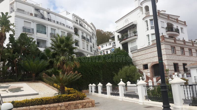 White village stock photo. Image of neighbourhood, mansion - 268141394