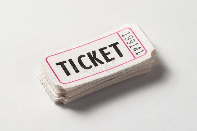 Red Vintage Admission Tickets Stock Image - Image of isolated, stub ...