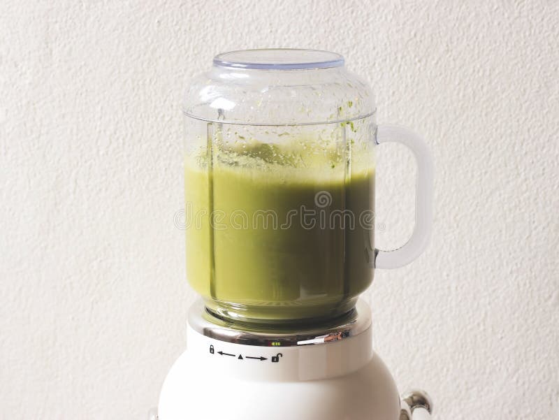 White Vintage Blender or Smoothie Maker Machine Working on Making ...