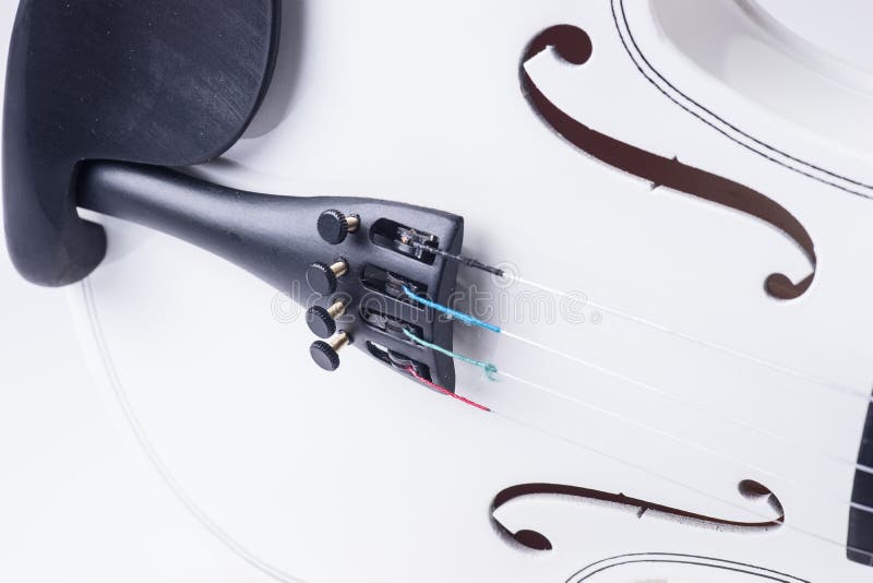 White violin closeup stock photo. Image of retro, concept - 69930548