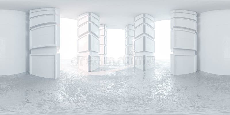 White Virtual Abstract 360 Degree Panorama Vr Design Hdr Style Equi ...