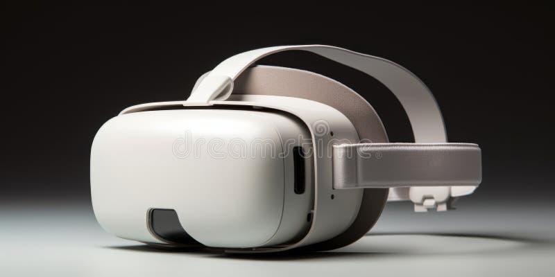 White Virtual Reality Headset. Modern VR Equipment. Gaming Gadget ...