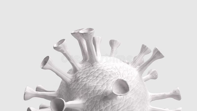 The White Virus on White Background for Medical or Sci Concept 3d ...